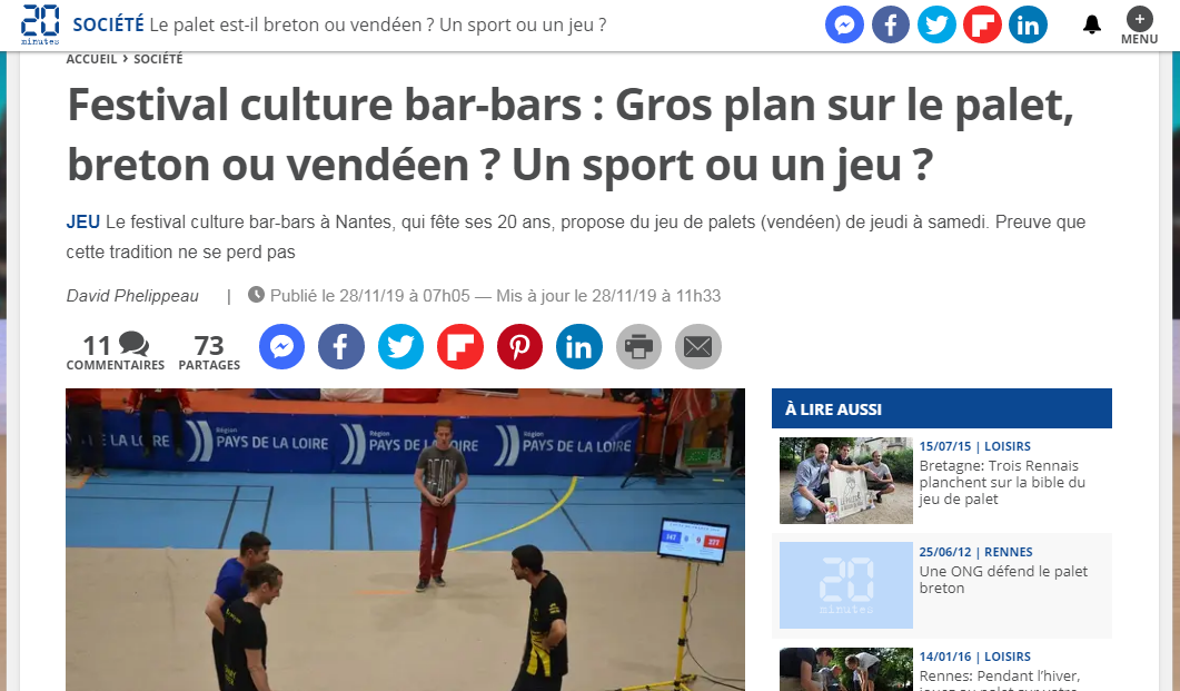 Gros plan sur le palet, breton ou vendéen ? Un sport ou un jeu ...